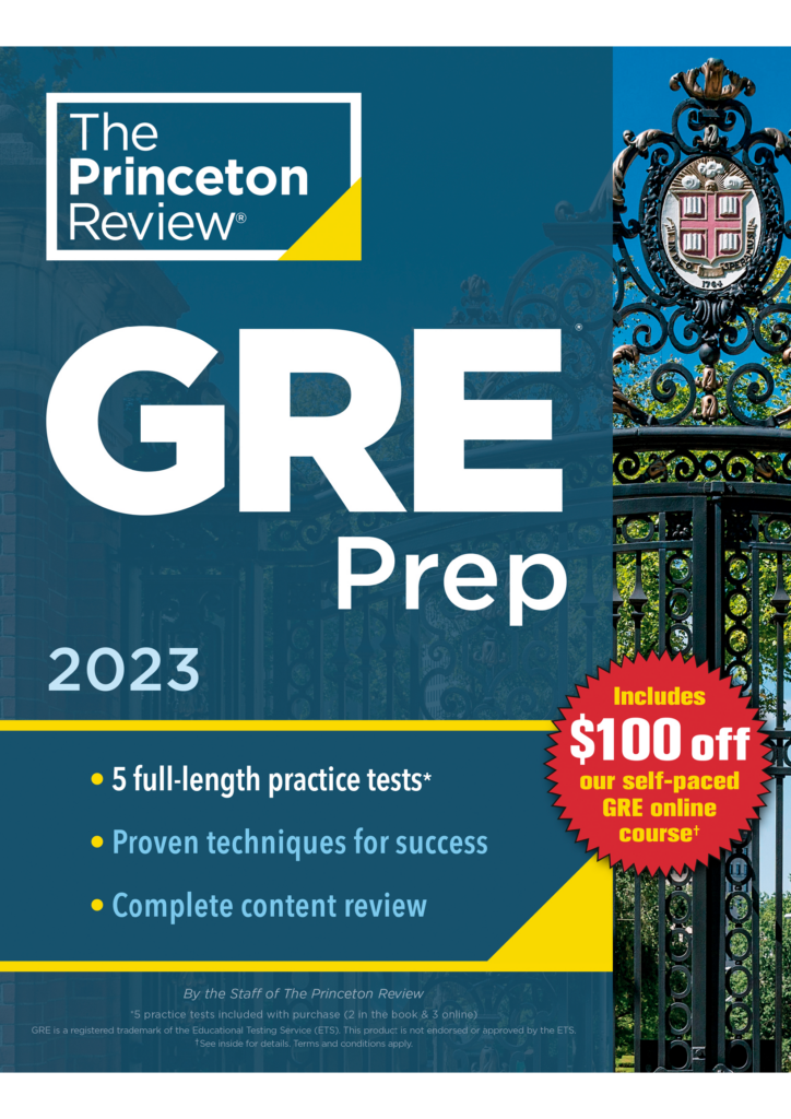 英文书籍 | Princeton Review GRE Prep, 2023: 5 Practice Tests + Review ...